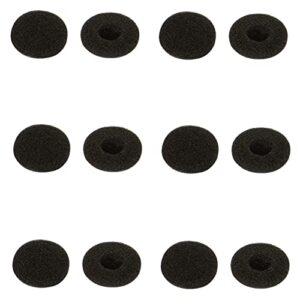 12 pcs black soft foam earbuds cushions foam earbud earpad ear bud pad replacement sponge covers for 13-18mm earpiece headphone,two way radio walkie talkie earpiece