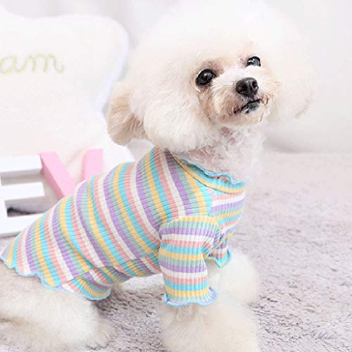 Cat Sweater Puppy Shirt Cat Dog Rainbow Pet Winter Pajamas T-Shirt Cute Vest Pet Clothes Puppy Clothes Girl Small Dog