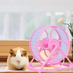 Rotatory Pet Running Round Wheel, Sports Running Ball Hamster Accessories, Small Animals Exercise Wheel for Hamster,Gerbil,Guinea Pig(Pink)