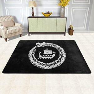 norse mythology viking area rug large size family living room bedroom office area carpet 72"x48"