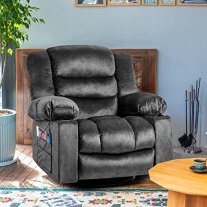 homyedamic recliner chair massage rocker with heated modern ergonomic lounge 360 degree swivel single sofa seat living room lounge recliners on clearance memory sponge filling