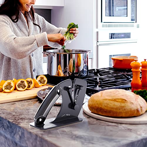 Amesser Professional Knife Sharpeners with Auto Adjustable Angles, Chef-quality Results, Sharpen and Hone any Knife, Kitchen Knives, Camping Knife Sharpner, Blade Sharpener