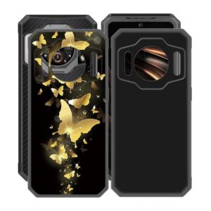 hgjtf phone case for oukitel wp21 (6.78"), 2 pcs 360° anti-drop silicone protective case, ultra thin flexible tpu bumper shockproof shell for oukitel wp21 - black + pattern