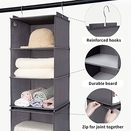 GRANNY SAYS Bundle of 1-Pack Hanging Clothing Organizer & 1-Pack Hanging Storage Shelves