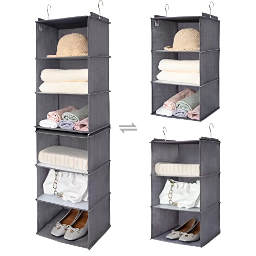 GRANNY SAYS Bundle of 1-Pack Hanging Clothing Organizer & 1-Pack Hanging Storage Shelves