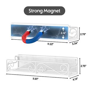 Ceayell Magnetic Spice Rack Shelf Storage Organizer for Refrigerator, Microwave Oven, Magnetical Fridge Shelf from