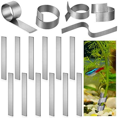 Aquarium Plant Over Weight Anchor About 15 Pcs Plant Weights Anchors for Fish Tank 5 Inch Can Cut Metal Strips 250g Weight Anchor for Live Plants Reinforced Weight Prevents Floating