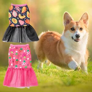 Pet Supplies Pet Dress Lace Design Printing Sweet Strawberry Rabbit Princess Dress Pet Supplies Pet Clothes