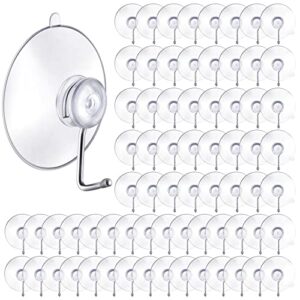 240 pcs suction cup hooks bulk 1.8 inch hanger clear pvc suction cups with metal hooks window suction cups with hooks small shower suction hook removable window hook glass wall hangers