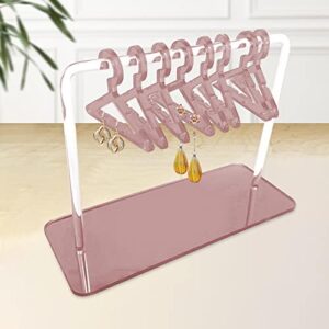 AMLESO Cute Earring Rack Holder Coat Hangers Stand Earring Closet Acrylic Earring Display Stand Earrings Organizer Ear Stud Holder