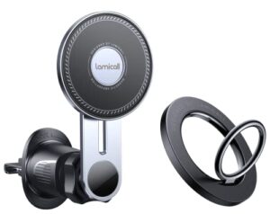 lamicall car phone mount & mag safe phone ring holder -bundle