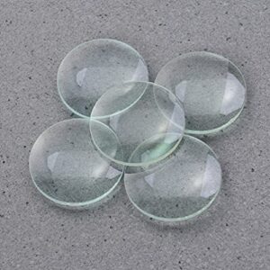 Round Glasses Round Glasses Double Convex Glass Lens, Polished Optical Lens Tool for Physics Classrooms and Labs, 30mm Diameter 50mm Length, Easy Use Circle Glasses Circle Glasses