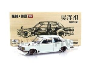 datsun 510 street tanto v1 white (designed by jun imai) daniel wu x kaido house special 1/64 diecast model car by true scale miniatures khmg041