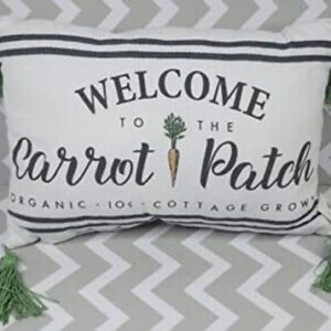 Easter Welcome to The Carrot Patch Organic Decorative Pillow