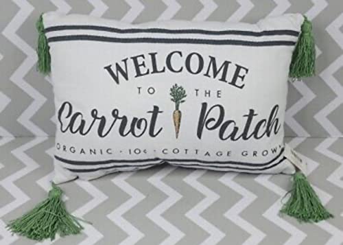 Easter Welcome to The Carrot Patch Organic Decorative Pillow