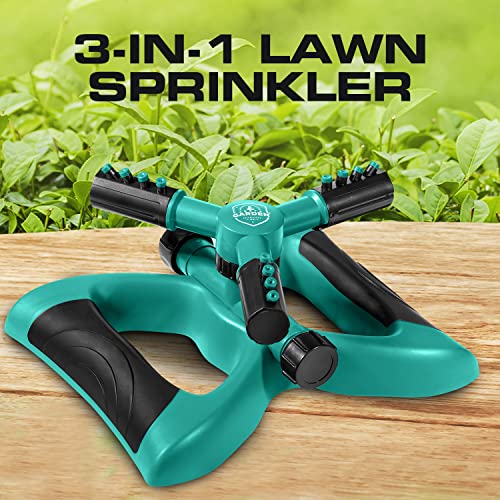 Joeys Rotating Garden Sprinkler for Large Area Coverage, Lawn and Yard Sprinklers