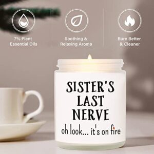 PETALSUN Sister Gifts, Funny Sisters Gifts from Sister Brother, Sister Birthday Gifts for Sister, Gifts for Sister in Law, Lavender Scented Candle