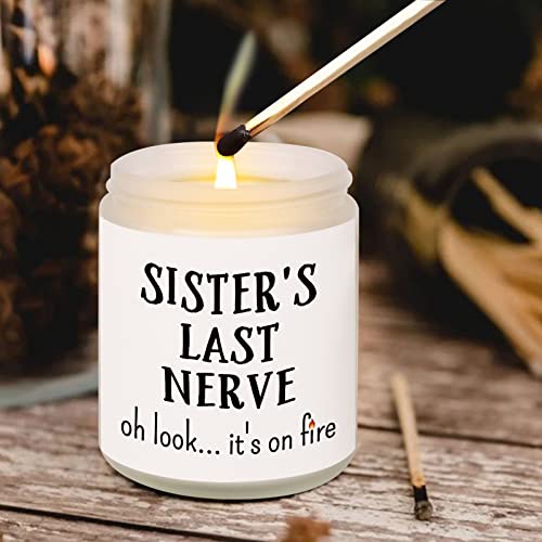 PETALSUN Sister Gifts, Funny Sisters Gifts from Sister Brother, Sister Birthday Gifts for Sister, Gifts for Sister in Law, Lavender Scented Candle