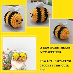 3 Pattern Crochet Kits - Crochet 3 Different Patterns Sets for Beginners/Experts - Rabbit, Chicken, Bee for Adult Starters, Kids, Includes Enough Yarns, Hook, Accessories