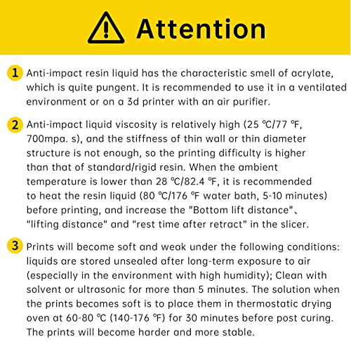 RESIONE Anti-Impact Resin, 3D Printer Resin with Impact-Resistant and Durable Nylon-Like Resins Which is Wear-Resistant and High-Precision for LCD/MSLA/DLP Prtiner (White-Grey, 500g)