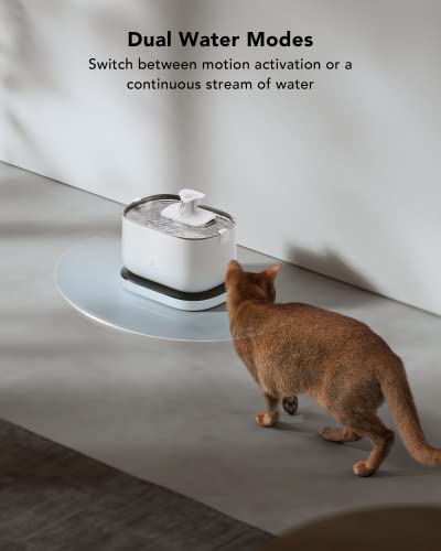 PETLIBRO Cat Water Fountain for Cats Inside,Wireless Pet Water Fountain,2.5L/84oz Dockstream Battery Operated Automatic Cat Fountains for Drinking with Wireless Pump,Easy Cleaning,BPA-Free for Cat Pet