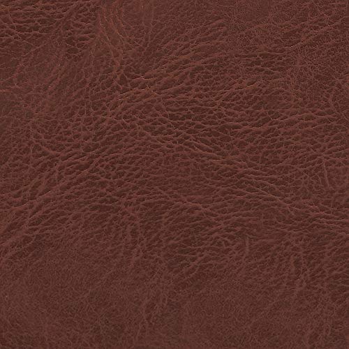 Osunnus Crazy Horse Vegan Faux Leather Fabric by The Yard 55" Wide 1.25mm Thick Synthetic PU Faux Leather Sheets for DIY Crafts Furniture Cover Auto Marine Upholstery, Brown