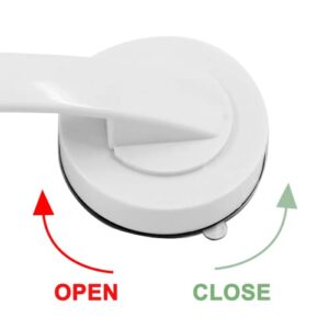 Unlorspy Large Suction Cup Glass Door Handle,Fridge Suction Handle 194mm/7.64" Powerful Suction Cup Non-Marking Handles Glass Door and Window Handles (White Large, Non-Porous)