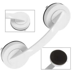 Unlorspy Large Suction Cup Glass Door Handle,Fridge Suction Handle 194mm/7.64" Powerful Suction Cup Non-Marking Handles Glass Door and Window Handles (White Large, Non-Porous)