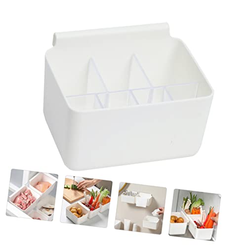 Veemoon 3pcs box Shelf White Hanging Containers Counter Kitchen Slide Refrigerator Food Snack Pantry Plastic Egg Trays Organization Sauce Seasoning Basket Sorting Cabinet Organizer Clear