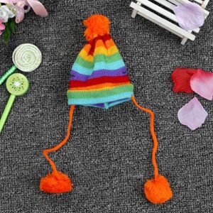 POPETPOP Dog Costume Towel Set 6Pcs s Hat Scarf Leg Warmers Set - Winter Warm Small Dogs Striped Knitted Clothes for Puppy Dogs Cats Towel Sets Dog Christmas Scarf