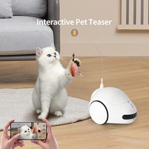 pumpkii Pet Camera for Dog and Cat, Self-Charging Smart Pet Treat Dispenser Robot, Automatic Cat Feeders, Moving Home Security Camera Night Vision