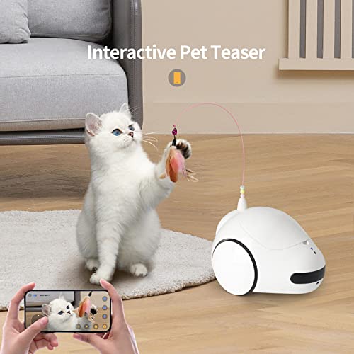 pumpkii Pet Camera for Dog and Cat, Self-Charging Smart Pet Treat Dispenser Robot, Automatic Cat Feeders, Moving Home Security Camera Night Vision