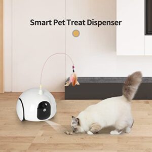 pumpkii Pet Camera for Dog and Cat, Self-Charging Smart Pet Treat Dispenser Robot, Automatic Cat Feeders, Moving Home Security Camera Night Vision