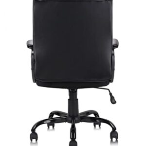 KLASIKA Home Chair Executive Office Chair Desk Ergonomic Swivel Chair with PU Leather Black 1 Pack