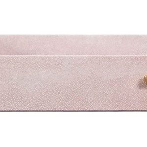 Large Blush Sting Tray – by Alice Lane Home Collection – Pink Blush – Gold Finished Handles – Modern Elegant Decorative Tray – Home Décor, Kitchen, Bathroom, and Coffee Table