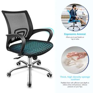 YSSOA Home Office Desk Chairs, Adjustable Height, Black