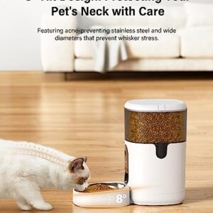 Hicreate Automatic Cat Feeder with Camera, Night Vision, 1080P HD Video & WiFi APP Control Automatic Cat Food Dispenser, 4L Dry Food Feeder for Cats and Dogs, Set up to 8 Meals, Timer, Sound Alerts