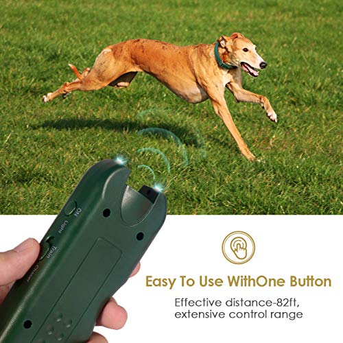 RESSYYT Ultrasonic Dog Barking,Dog Training & Behavior Aids and Bark Control Device of 82ft,Dog Agility Training Equipment with 3 Function,Dog Anti Barking Device for Outdoor and Indoor