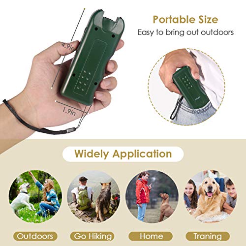 RESSYYT Ultrasonic Dog Barking,Dog Training & Behavior Aids and Bark Control Device of 82ft,Dog Agility Training Equipment with 3 Function,Dog Anti Barking Device for Outdoor and Indoor