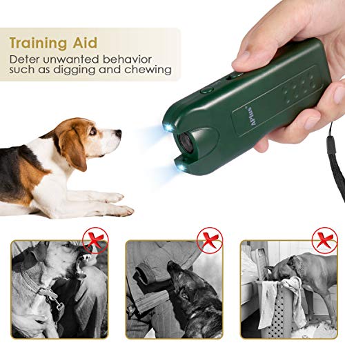 RESSYYT Ultrasonic Dog Barking,Dog Training & Behavior Aids and Bark Control Device of 82ft,Dog Agility Training Equipment with 3 Function,Dog Anti Barking Device for Outdoor and Indoor