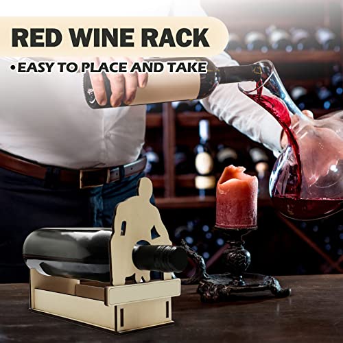 Wine Rack - Lightweight and Portable Wine Bottle Display Wooden Rack, Home Storage Function Shelf Collection Wine Rack Wooden Creative Ornaments, Easy to Assemble