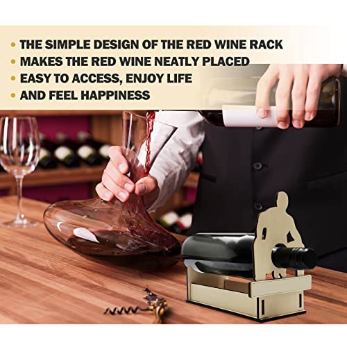 Wine Rack - Lightweight and Portable Wine Bottle Display Wooden Rack, Home Storage Function Shelf Collection Wine Rack Wooden Creative Ornaments, Easy to Assemble