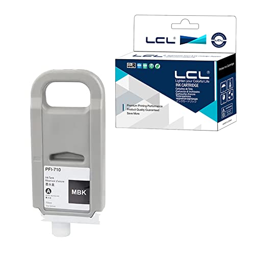 LCL Compatible Ink Cartridge Pigment Replacement for Canon PFI710 PFI-710 PFI710MBK PFI-710MBK 700ML TX2000 TX3000 TX4000(1-Pack MBK)