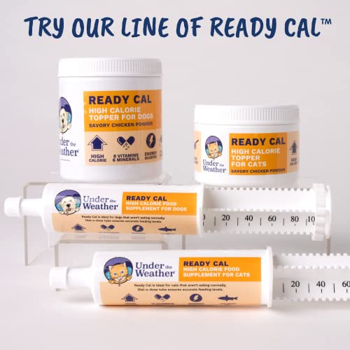 Under the Weather Ready Cal Powder for Cats | High-Calorie, Weight Gainer, Appetite Stimulant, Energy Booster Pet Suppliment | 20 Scoops (Scoop Included)