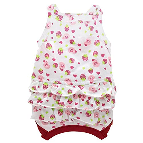 LtuzPet Puppy Cute Braces Skirt Pet Summer Apparel Dress Small Dogs Cats Skirt Dress with Ruffles Dress