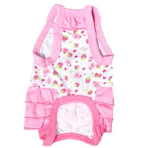 LtuzPet Puppy Cute Braces Skirt Pet Summer Apparel Dress Small Dogs Cats Skirt Dress with Ruffles Dress