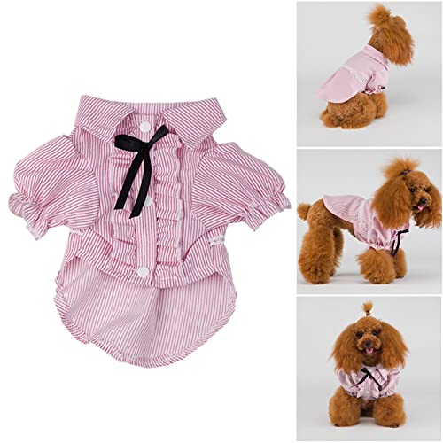 Pet Clothes for Large Dogs Female Dog Dress Spring and Summer Pet Clothing Spring Cute Pet Supplies (Small, Red)