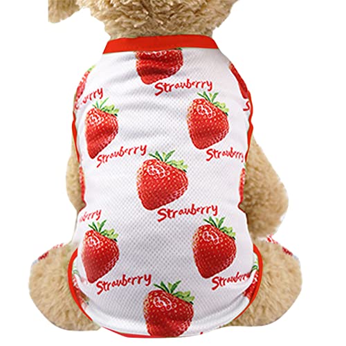 HonpraD Pet Clothes for Dogs Girl Dog Shirt Puppy Cat T Shirts Tops Soft Breathable Dog Sleeveless Vest Outfits Spring Summer Cotton Tee Shirts Pet Clothing