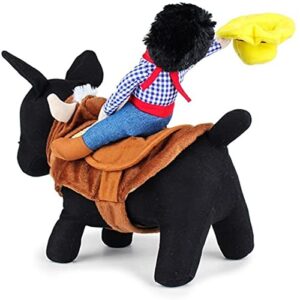 Funny Pet Costume Sleeveless Cotton Pet Cowboy Rider Style Dog Costume Pet Supplies Pet Clothes