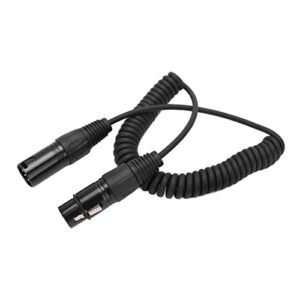 Vifemify Headset Extension Spring Cable Coiled Cord 5Pin XLR Connector for Airbus Aviation Headphone Extension Cable